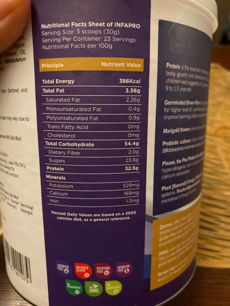 Infapro Organic Plant Milk, Health & Nutrition, Health Supplements, Health Food, Drinks & Tonics ...