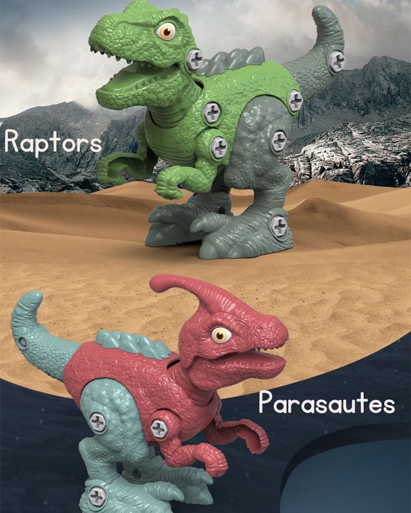 Kid's dinosaur assembly toy;DIY hand screwing; Puzzle Disassembly Toy ...