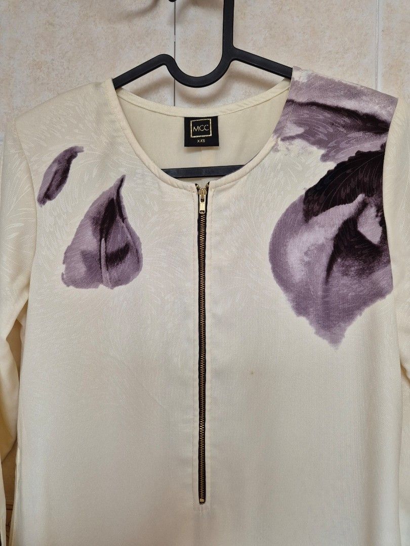 MCC cream dress full lining, Women's Fashion, Muslimah Fashion, Dresses ...