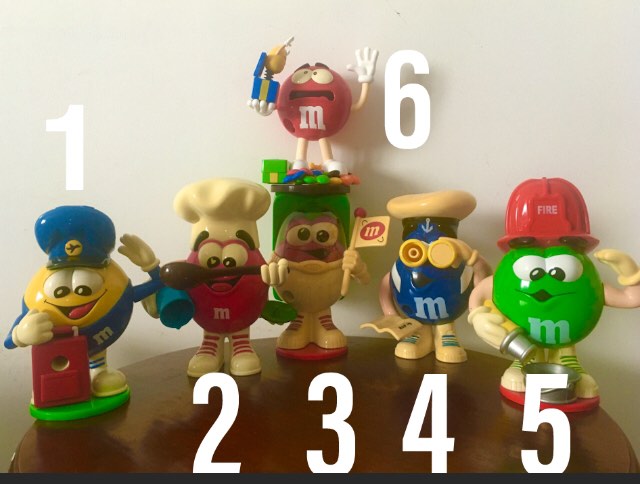 M&Ms candy dispenser collection, Hobbies & Toys, Toys & Games on Carousell