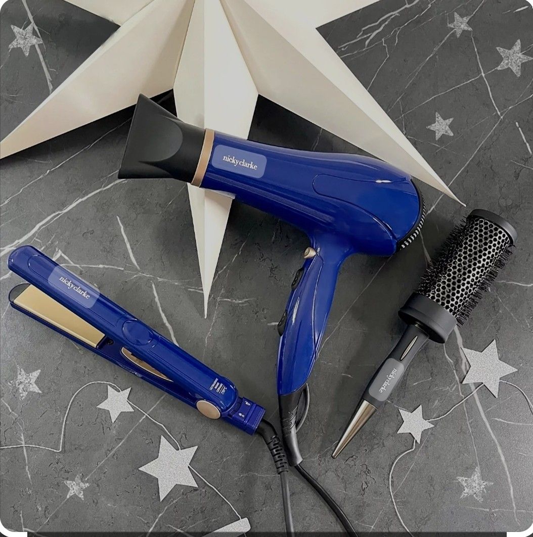 Nicky Clarke Dry and Style Gift Set - Hair Dryer Hair Straightener and ...