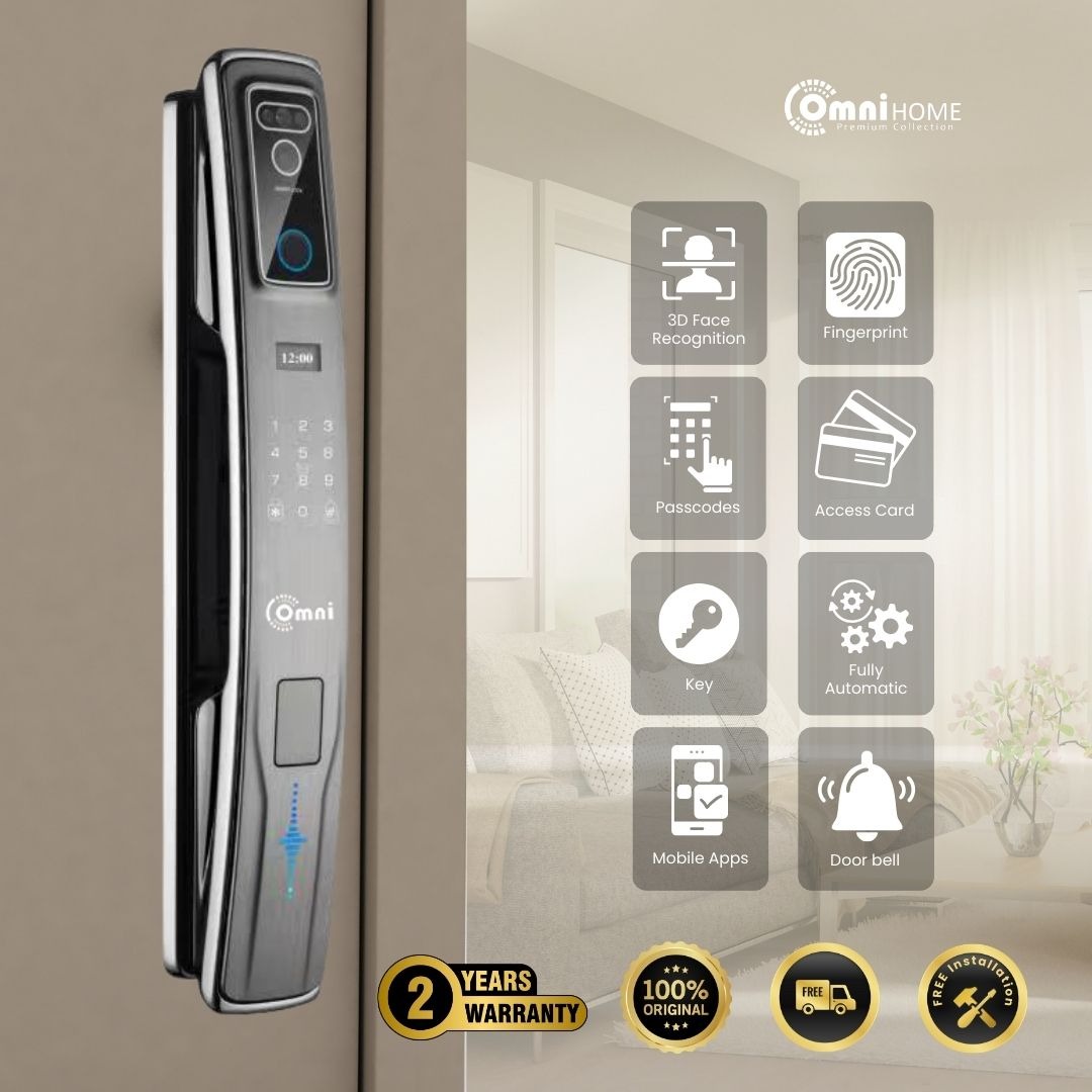 [Free Installation] Omni Digital Smart Wooden Door Lock OD-3 Face ...