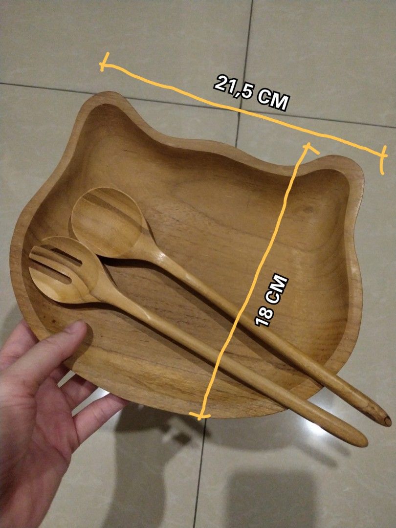 Piring kayu bentuk kucing, Perabotan Rumah di Carousell