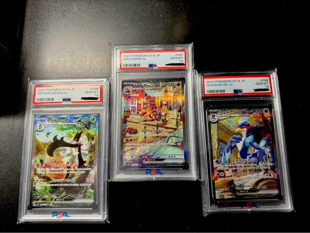 Pokemon PSA 10 sv1a trio starter set - quaquaval/ skeledirge ...