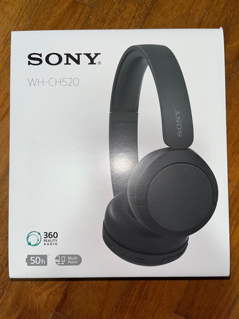 Sony WH-CH520 (Black) wireless headset (BNIB), Audio, Headphones ...