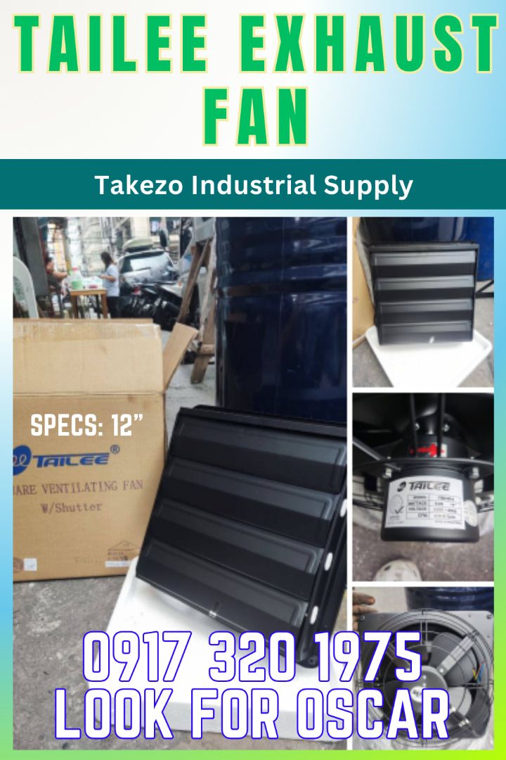 TAILEE EXHAUST FAN - 12", Commercial & Industrial, Construction Tools ...