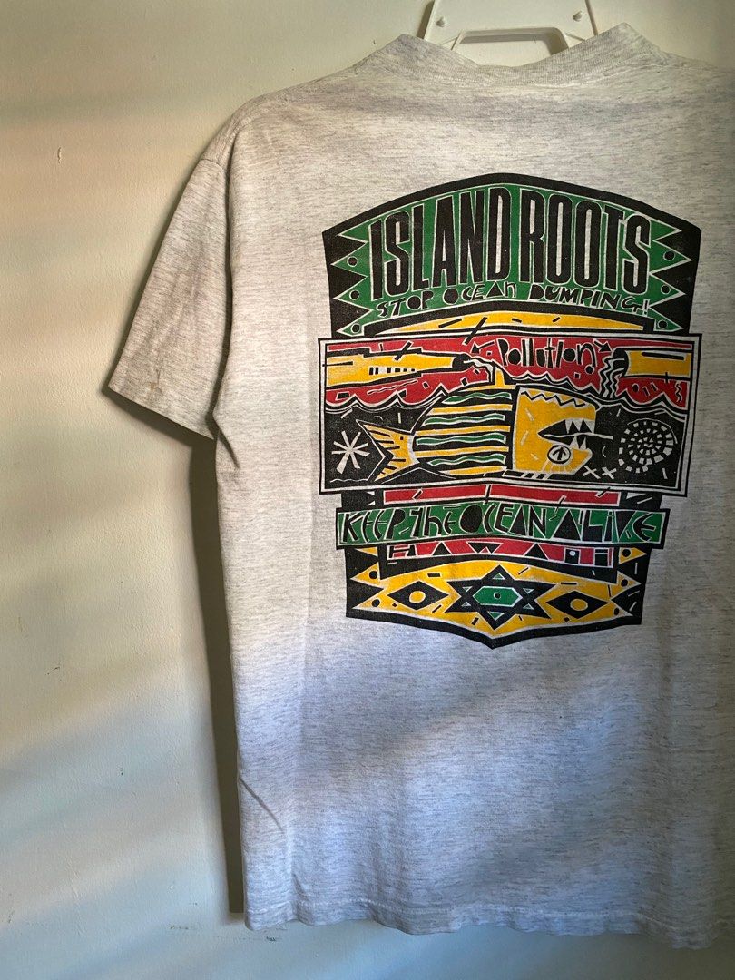 Vintage awareness art island roots, Men's Fashion, Tops & Sets, Tshirts ...