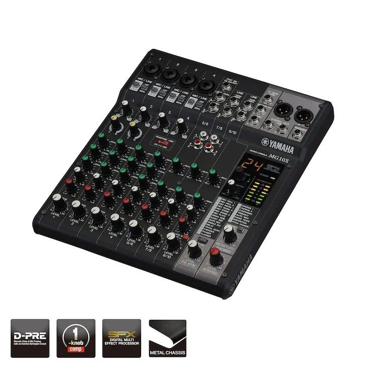 Yamaha Mg10x 10 channel mixer, Audio, Other Audio Equipment on Carousell