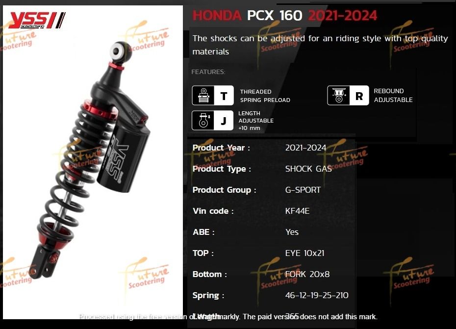 New ARRIVAL of RPM Rear suspension / Shock Absorber for PCX 160/150 ...