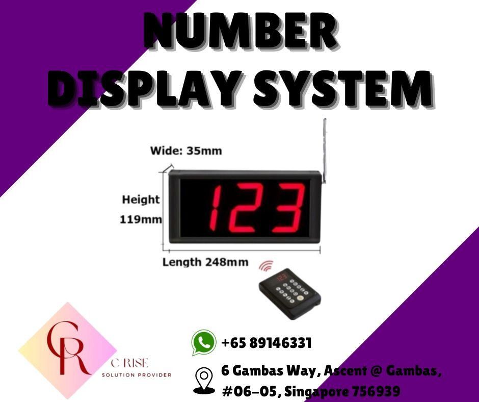3 Digit Queue Number Call System (Suitable for F&B and Salon ...