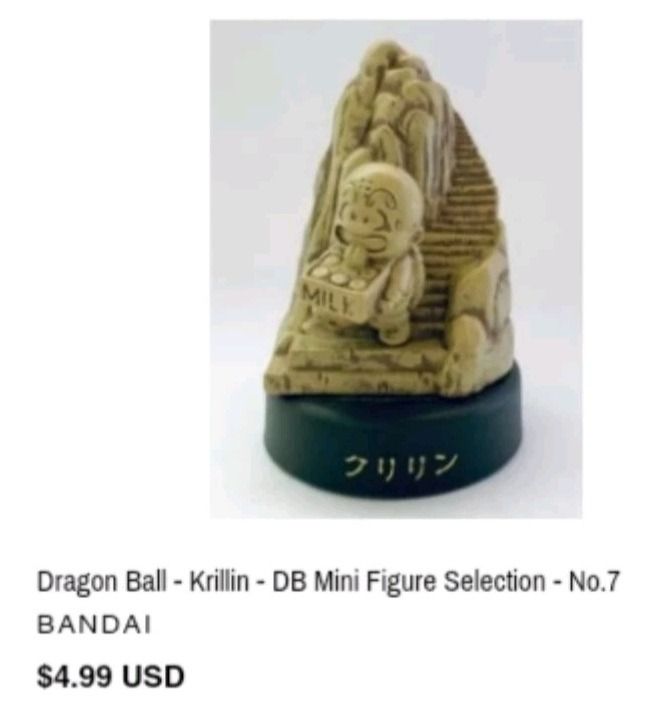 4 pcs Dragon Ball Z Non-Colored Miniature Figure Krillin in Training ...