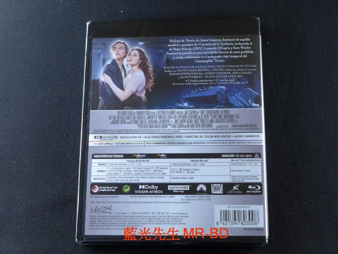[藍光先生4K] 鐵達尼號 UHD+BD 三碟限定版 Titanic - 無中文字幕, 興趣及遊戲, 音樂、樂器 & 配件, 音樂與媒體 - CD 及 DVD - Carousell