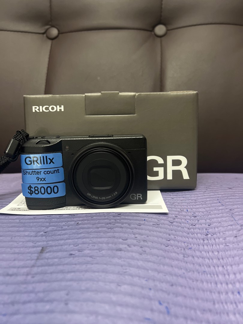 完美無瑕 有盒 香港行貨 Ricoh GRIIIX GR3X GRIII X 快門次數 9XX, 攝影器材, 相機 - Carousell
