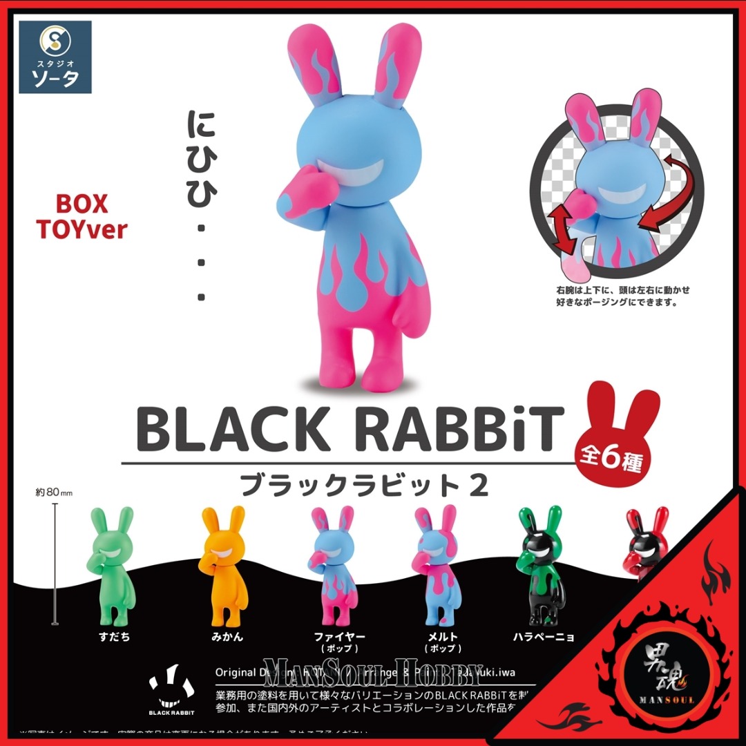 [日版 更保值] SO-TA BLACK RABBiT 2 兔仔 公仔 Figure 原盒, 興趣及遊戲, 玩具 & 遊戲類 - Carousell
