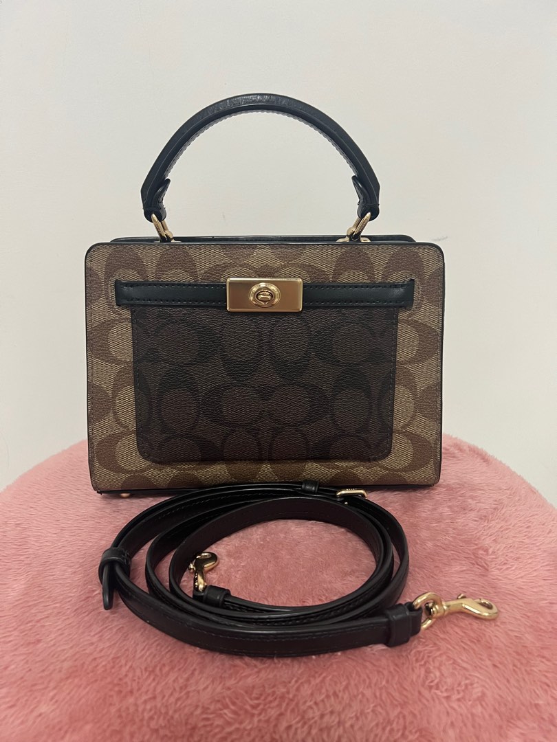 Coach Mini Lane Signature Leather, Luxury, Bags & Wallets on Carousell