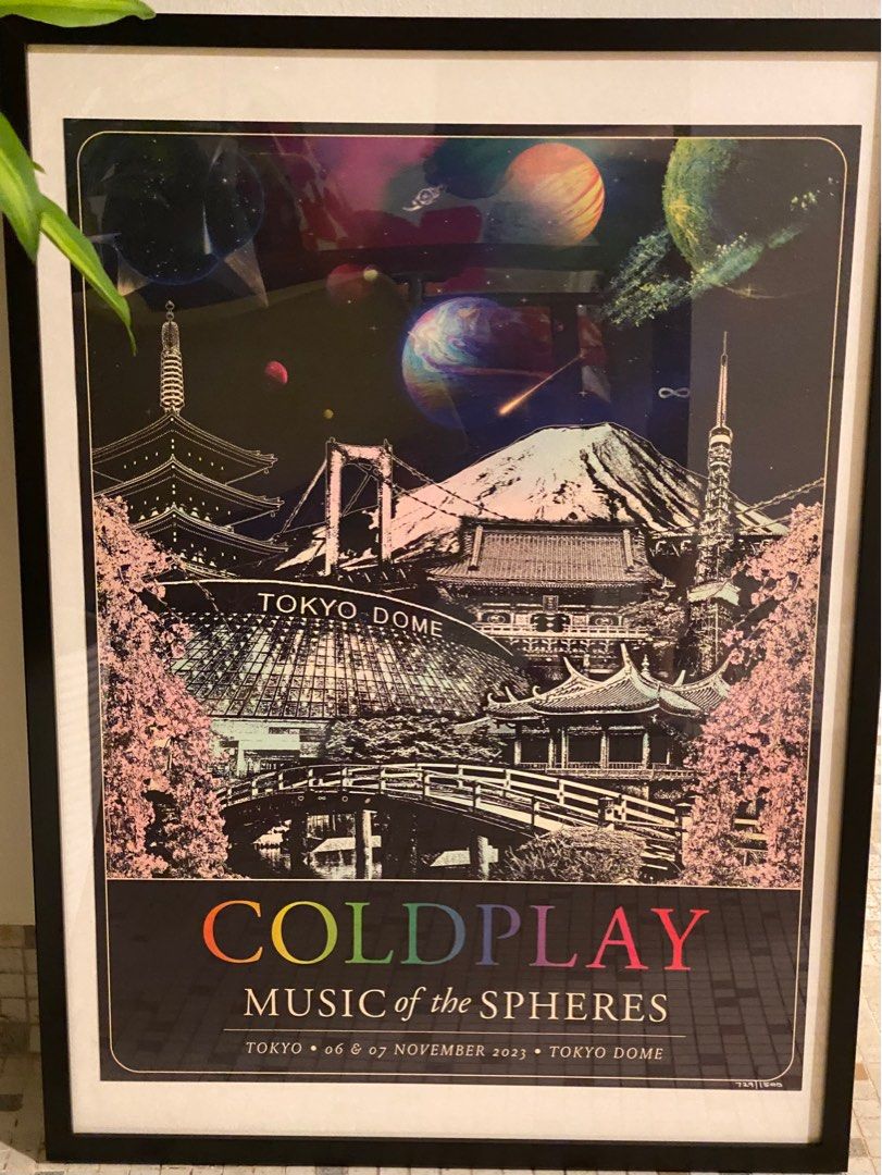 Coldplay Original Poster (Japan), Hobbies & Toys, Music & Media, Music ...