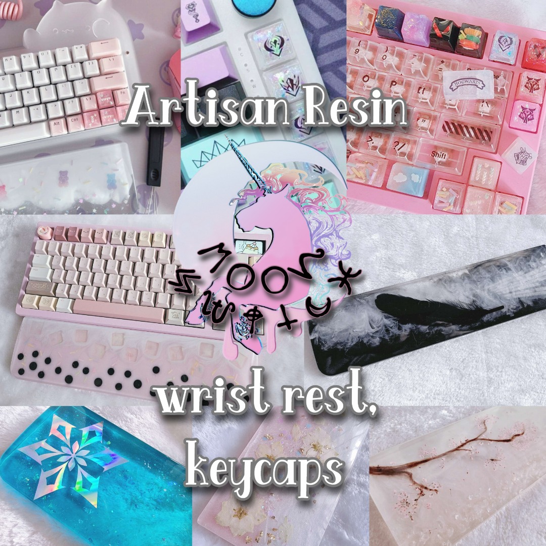 Custom Artisan Resin Wrist Resy Keycaps for mechanical keyboard (cute ...