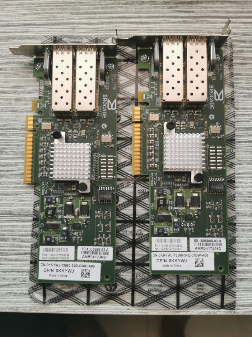 DELL P/N: 0KKYWJ DELL BROCADE 825 8GB DUAL PORT FIBER CHANNEL CARD ...