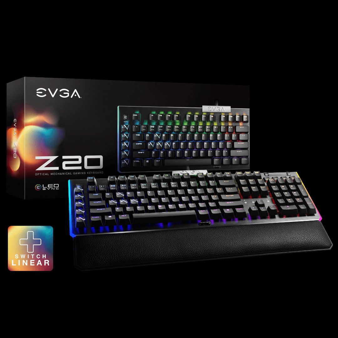 EVGA Z20 RGB Optical Mechanical (Linear Switch) Gaming Keyboard ...