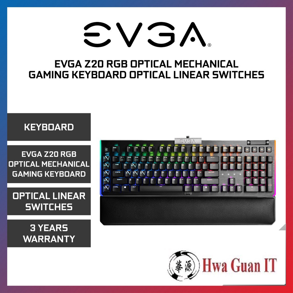 EVGA Z20 RGB Optical Mechanical (Linear Switch) Gaming Keyboard ...