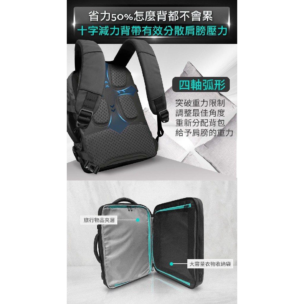 Future Lab.未來實驗室 FREEZONE PLUS零負重變型包 電腦包 公事包 後背包 變形包, 他的時尚, 包包與錢包, 背包在旋轉拍賣