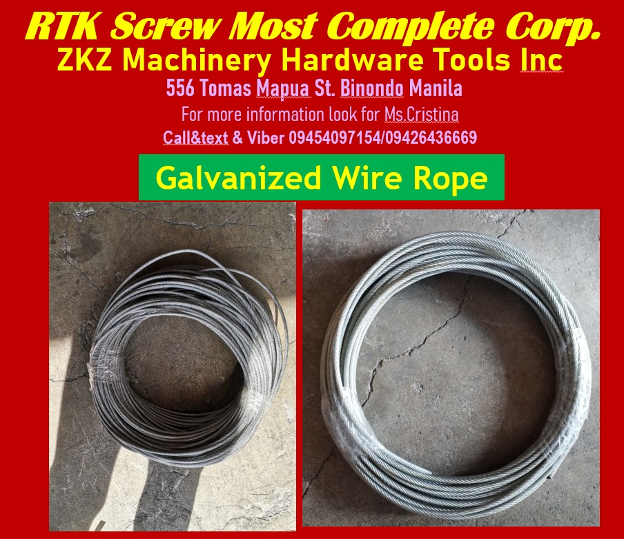 Galvanized Wire Rope 6x37+IWR, Commercial & Industrial, Construction ...