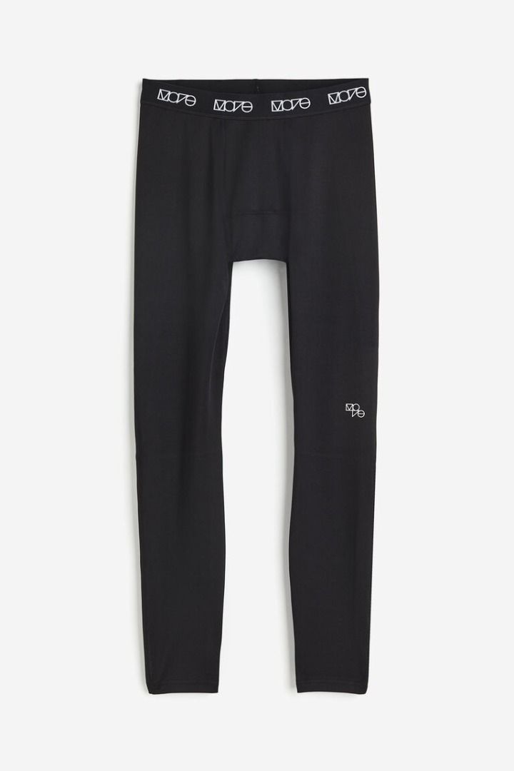 H&M Celana Legging Ketat Pria Running Sports Tights DryMove Hitam ...
