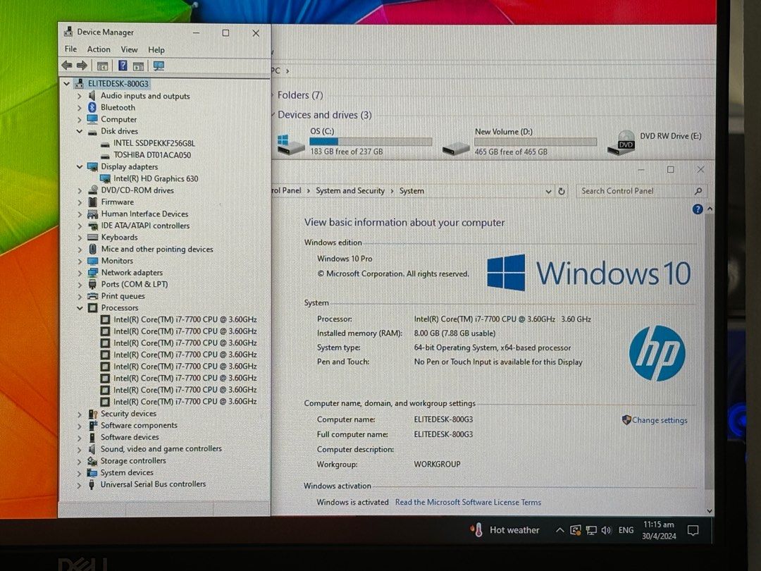 HP EliteDesk SFF Business Office WFH Babes HBL Essential Budget Computer PC Desktop CPU