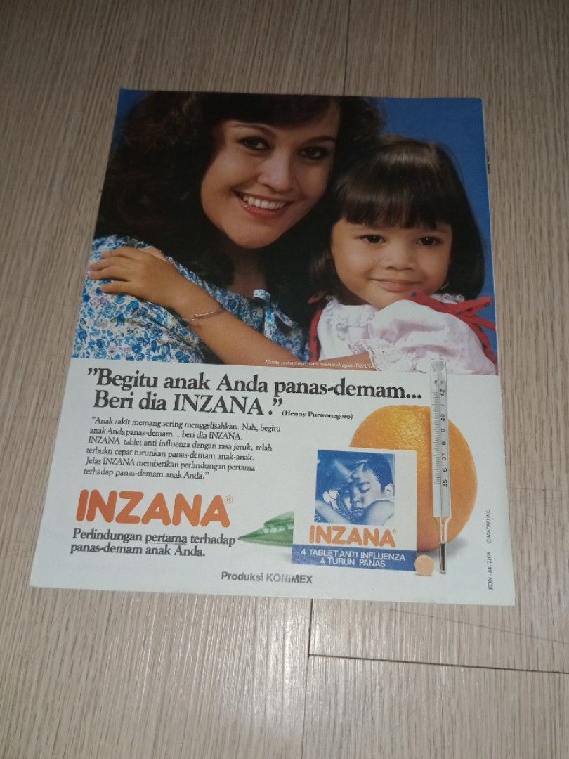 Iklan cetak jadul Inzana, Antik, Pajangan di Carousell