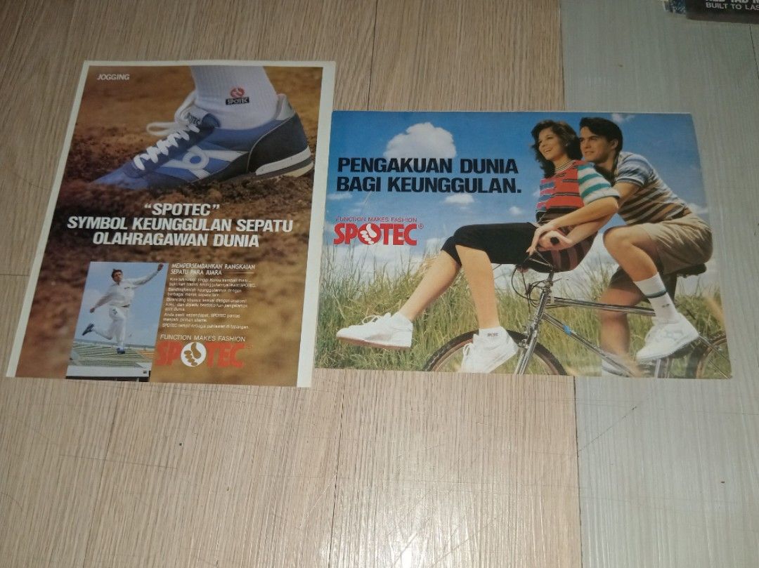 Iklan cetak jadul sepatu spotec, Antik, Pajangan di Carousell
