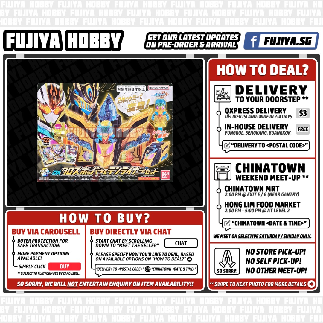 [IN-STOCK!!] Kamen Rider Gotchard DX Crosshopper & Tenliner / Ten Liner ...