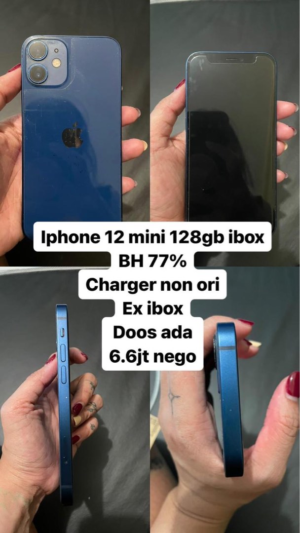 Iphone 12 mini 128gb ibox, Telepon Seluler & Tablet, iPhone, iPhone 12 ...