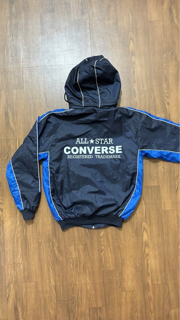 Jaket Bomber Converse Vintage, Fesyen Pria, Pakaian , Atasan di Carousell
