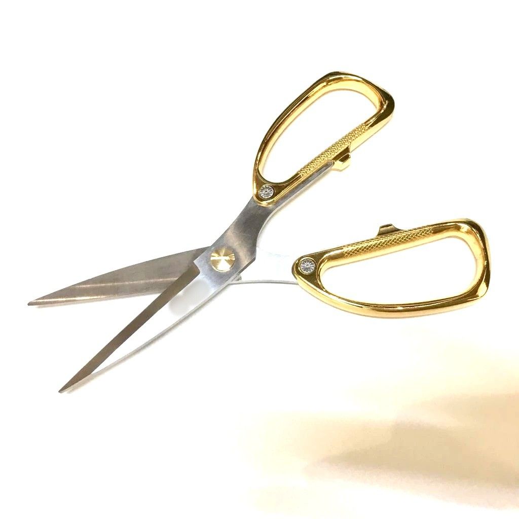 19cm GOLD PLATED STAINLESS STEEL MULTIPURPOSE SCISSOR Opening ceremony ...