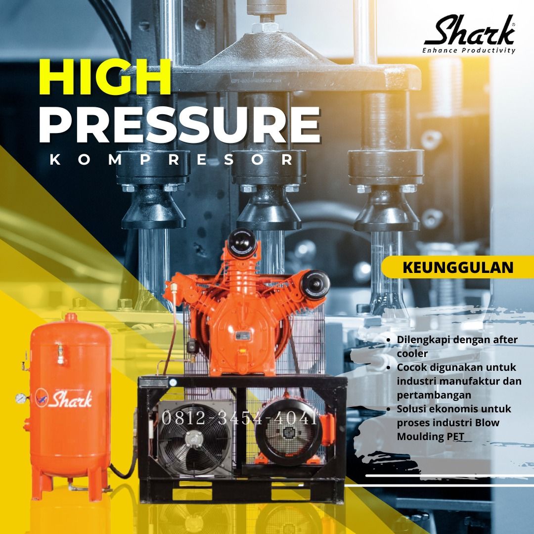 Kompresor Shark 10 HP High Pressure 30 Bar, Elektronik, Lainnya di Carousell
