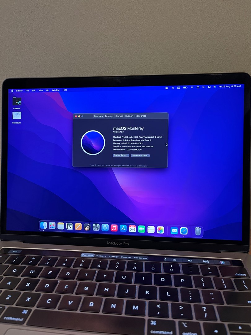 MacBook Pro 13 inch 2019 256GB, Computers & Tech, Laptops & Notebooks ...