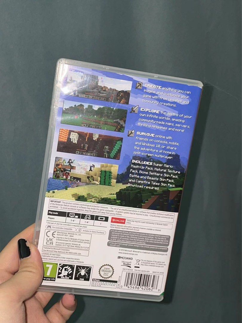 Minecraft game card Nintendo Switch, Video Gaming, Video Games ...