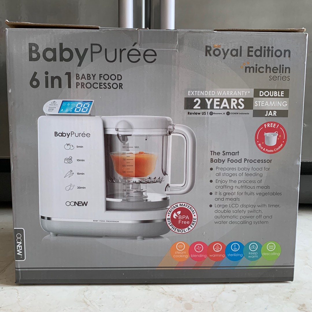 oonew baby puree food processor, Bayi & Anak, Perawatan & Makanan Anak ...