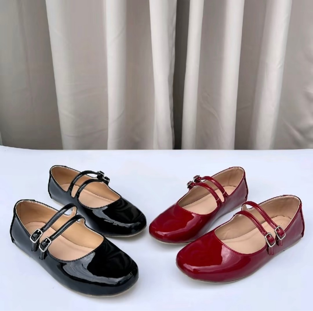 Red Mary Janes by Kendra Manila, Women's Fashion, Footwear, Flats ...