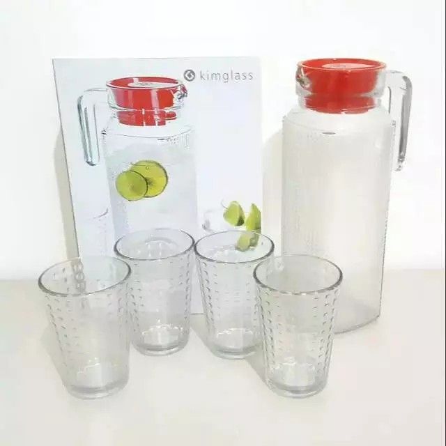 NET! Set Teko Gelas Kaca Polos Clio Kimglass | Pitcher, Kitchen ...