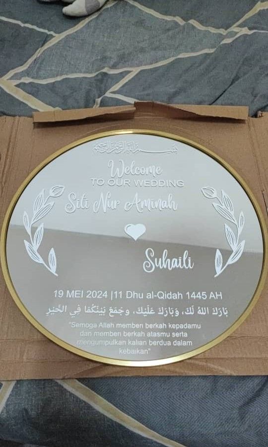 Signage Board Mirror, Furniture & Home Living, Home Decor, Mirrors on ...