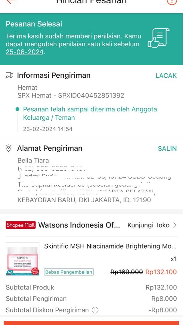 Skintific MSH Niacinamide Brightening Moisture Gel 30G, Kesehatan & Kecantikan, Kulit, Sabun ...