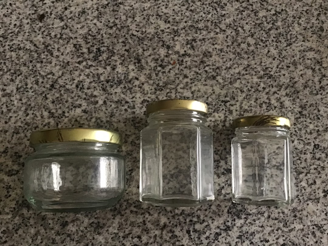 Set of Small Glass Jars, Furniture & Home Living, Kitchenware ...
