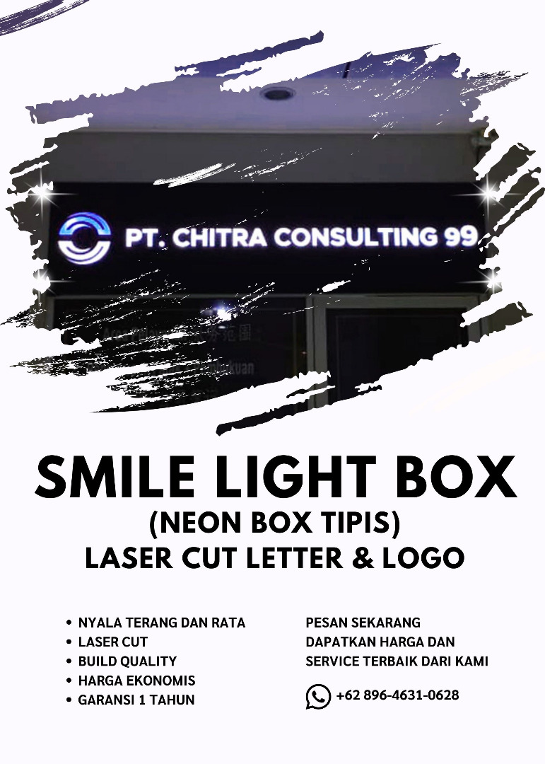 SMILE LIGHT BOX (neon box tipis) laser cut letter & logo, Jasa, Lainnya ...