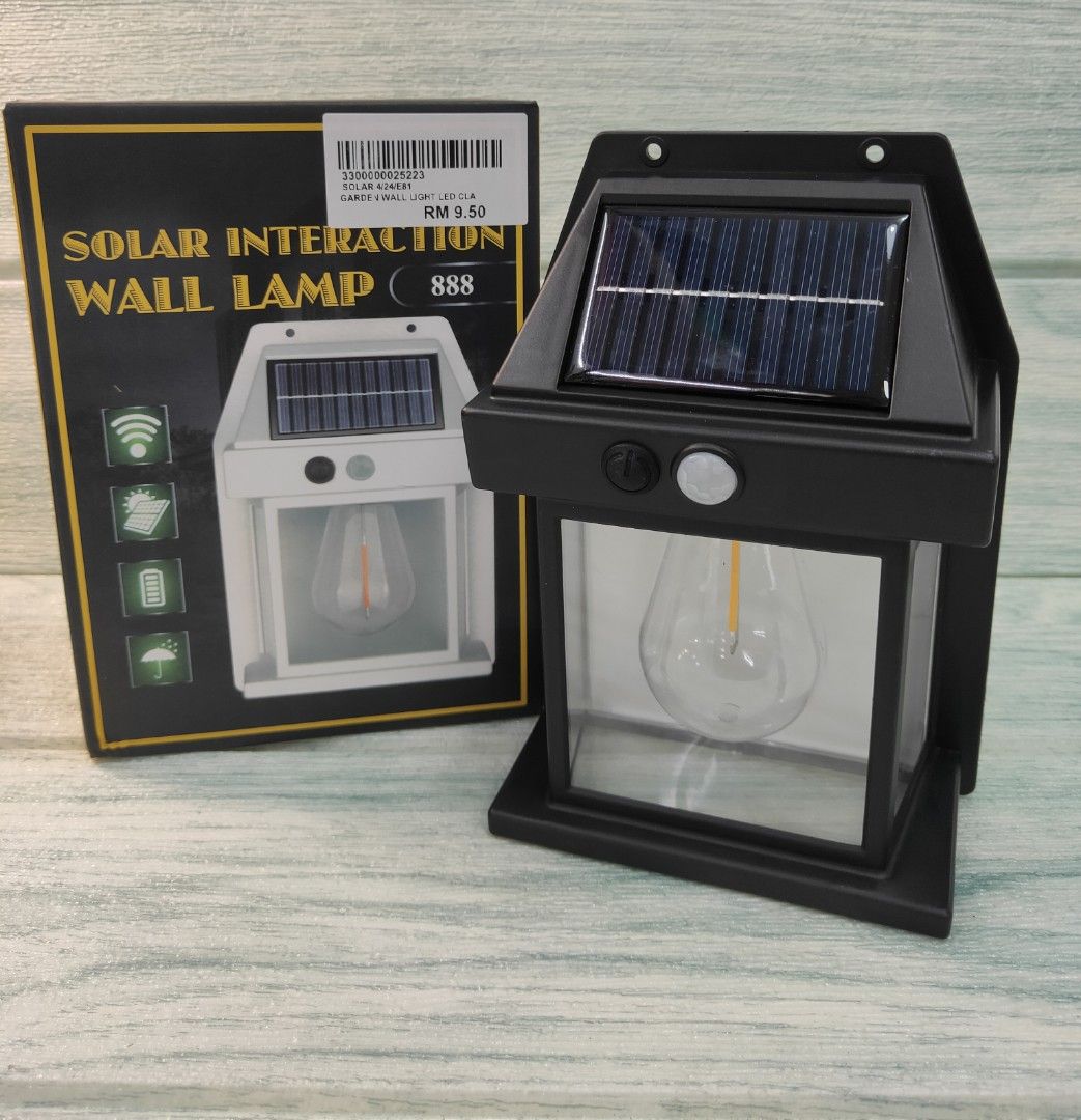 Solar interaction wall lamp, Furniture & Home Living, Lighting & Fans, Lighting on Carousell