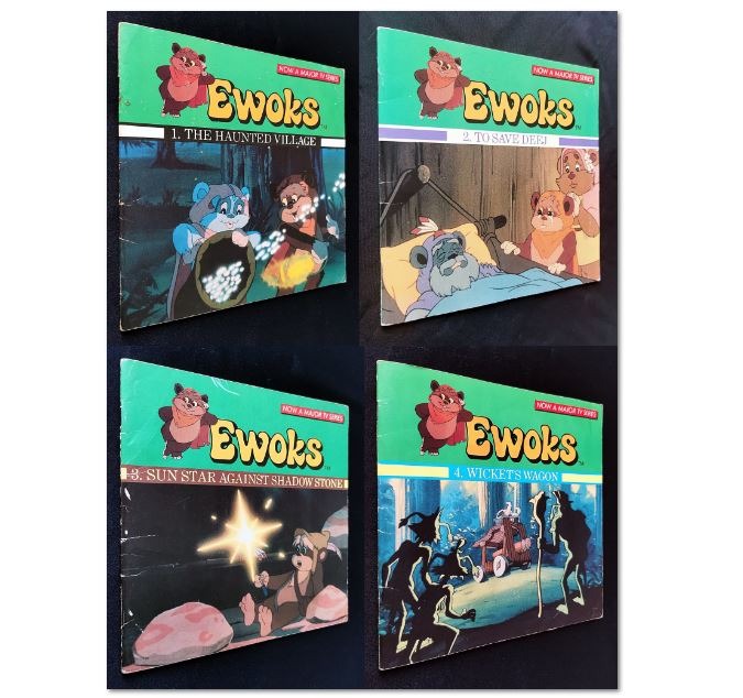 Star Wars Ewoks Cartoon Series Dragon Picture Books #1-4 Set (Vintage ...