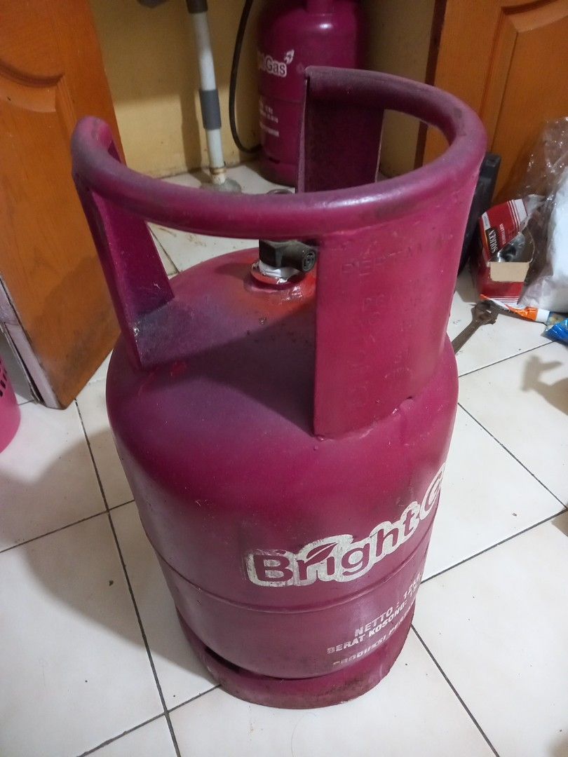 tabung gas elpiji bright gas 12 kg pink, Antik, Lainnya di Carousell