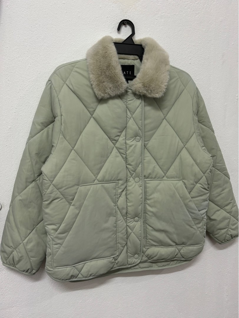 TATE Quilted Puffer Jacket in Mint Color, Women's Fashion, Coats ...
