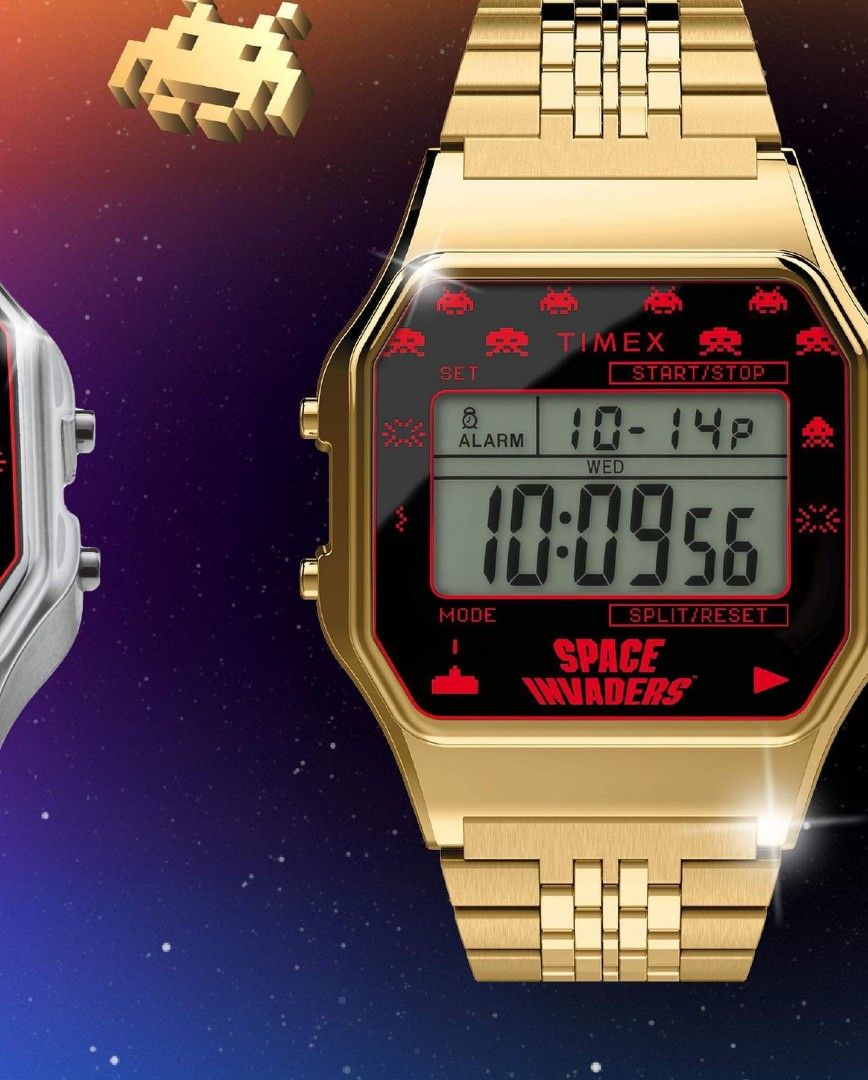 TIMEX T80 X SPACE INVADERS聯名 《Space invaders》(《太空入侵者》）, 名牌, 手錶 - Carousell