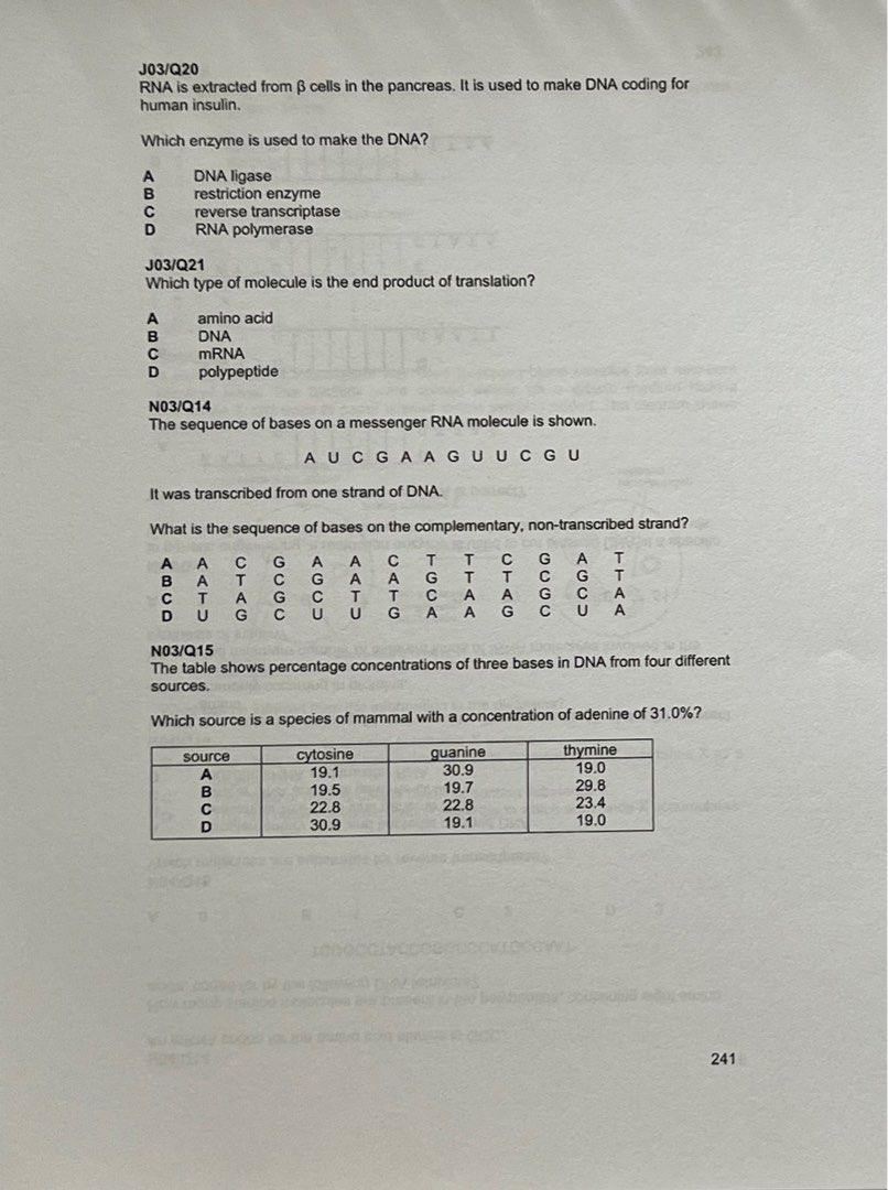 TJC H2 Biology MCQ compilation, Hobbies & Toys, Books & Magazines ...